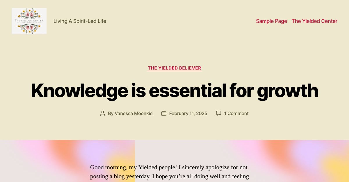 Knowledge is essential for growth – yielded