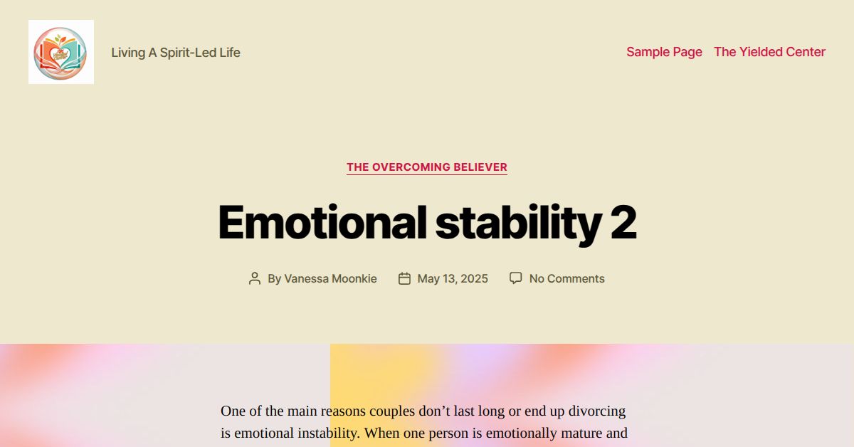Emotional stability 2 – yielded