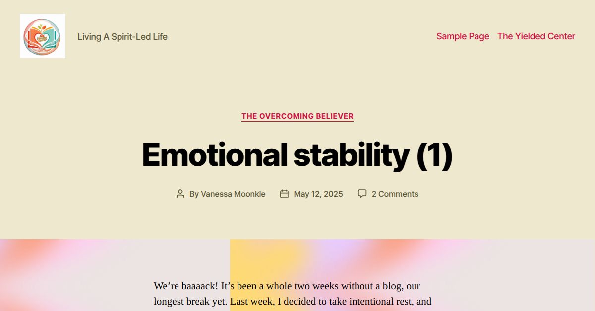 Emotional stability (1) – yielded