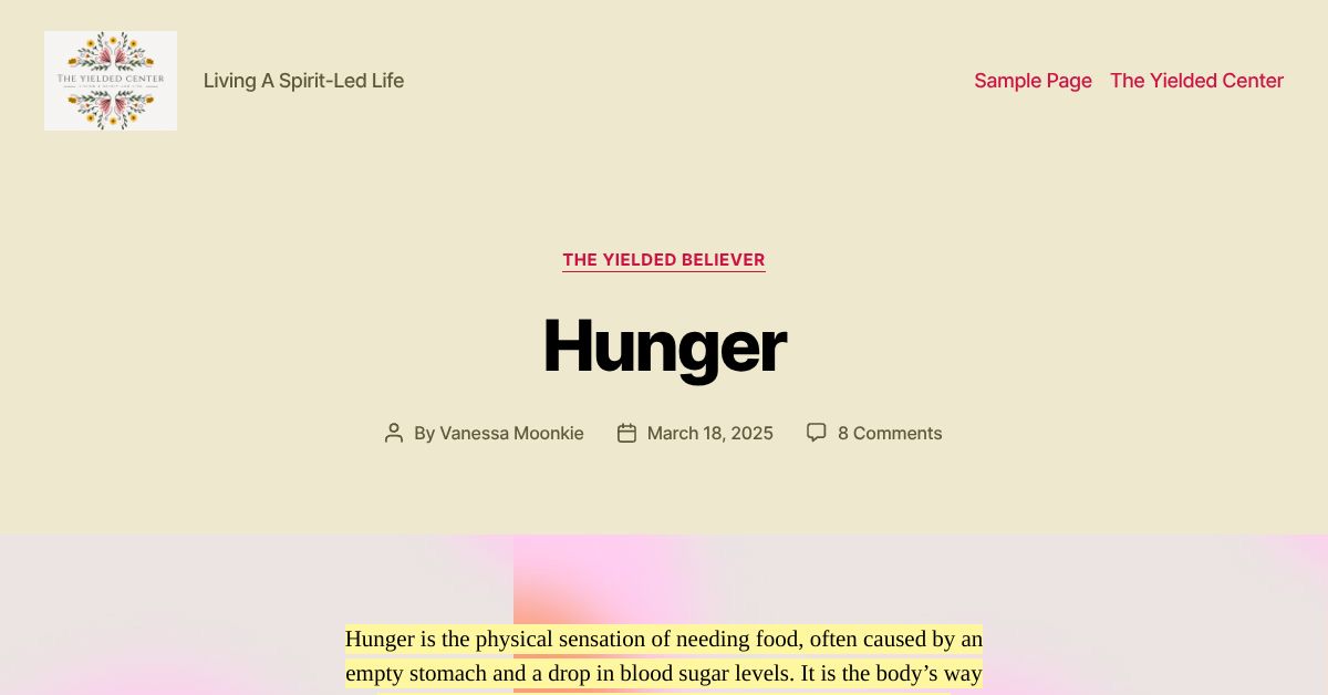 Hunger – yielded